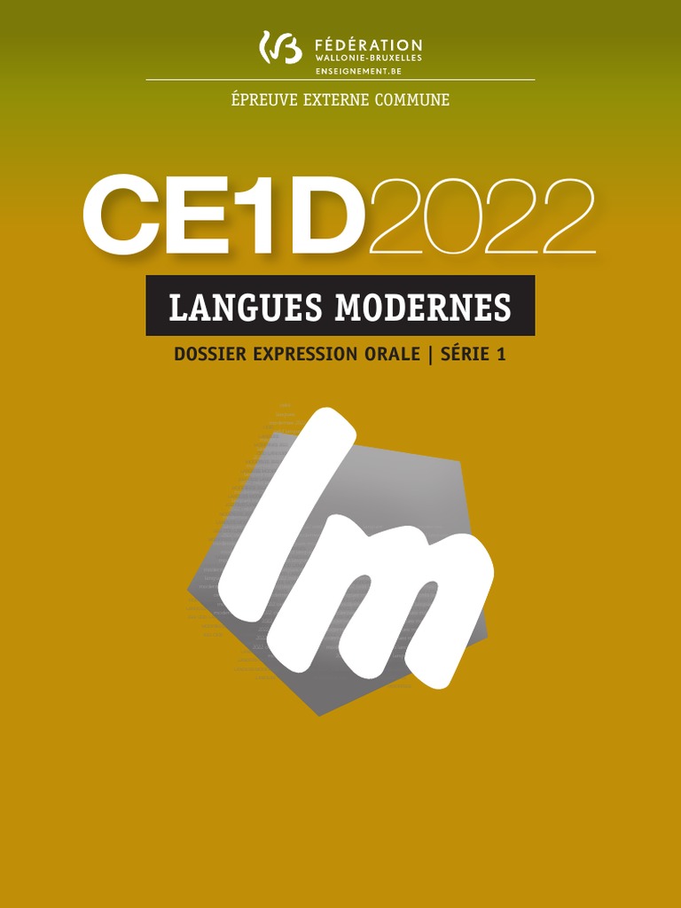 Ce1d Langues 2022 - Dossier Expression Orale - S - Web | PDF