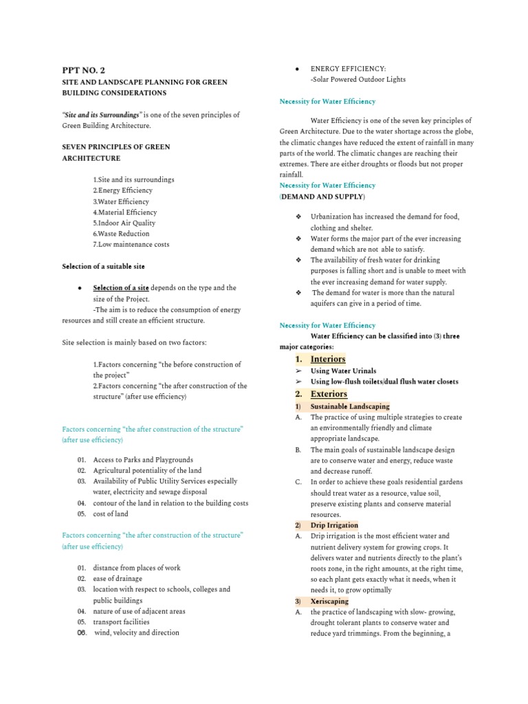 Concepts and Principles of Green Architecture | PDF