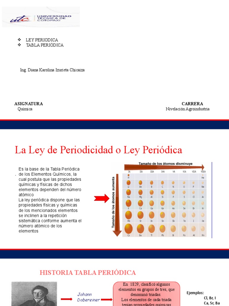 Ley Periodica | PDF | Tabla periódica | Química