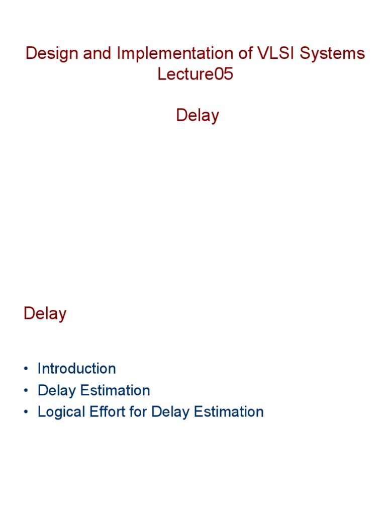 Lecture05 Delay Gui SV | PDF