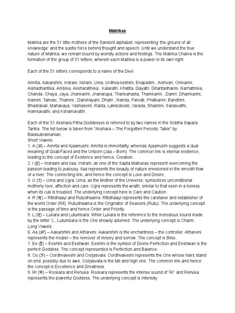 Matrikas | PDF | Devi | Deities