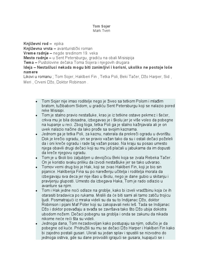 Tom Sojer | PDF