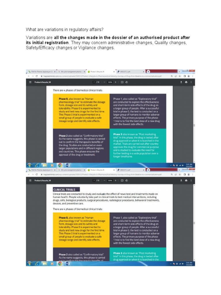What Are Variations in Regulatory Affairs | PDF | Self-Improvement