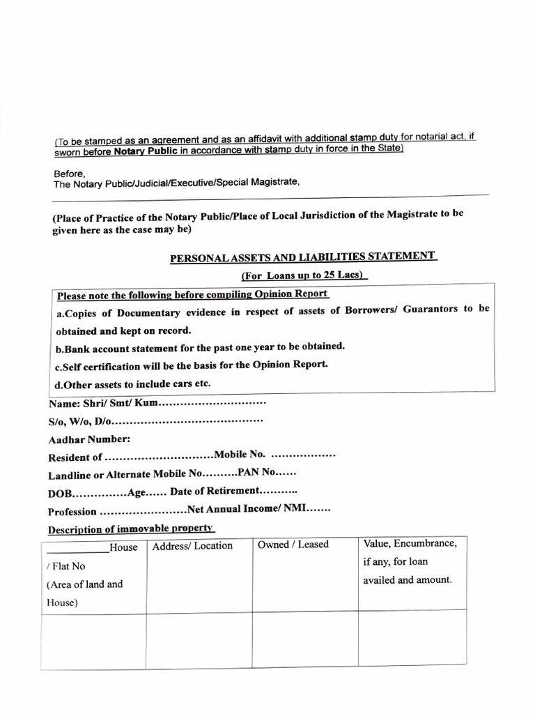 Asset and Liability | PDF | Loans | Notary Public