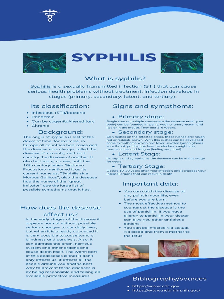 Syphilis: Symptoms and Stages Explained | PDF