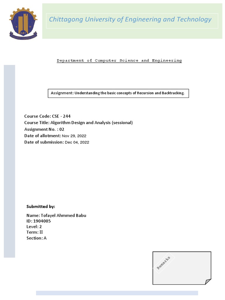 Understanding The Basic Concepts of Recursion and Backtracking | PDF | Recursion | Algorithms