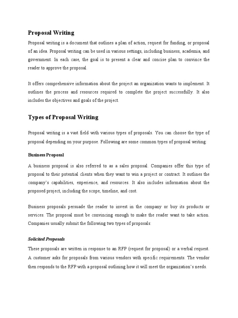 Proposal Writing | PDF | Request For Proposal | Communication