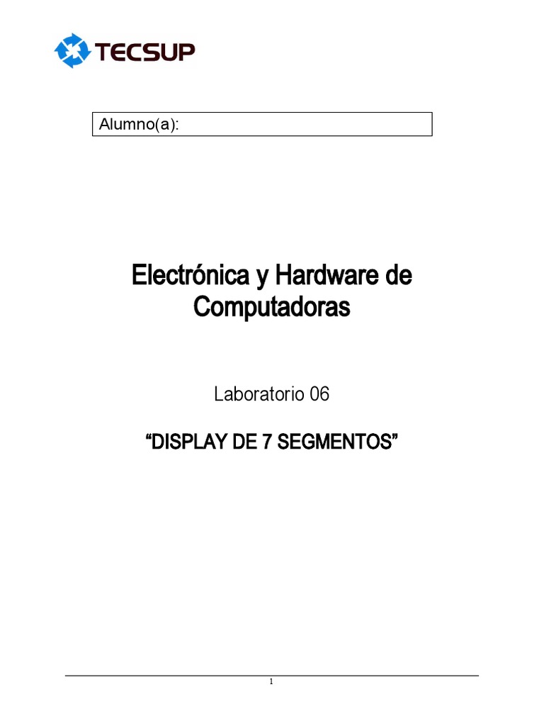 L6 - Display de 7 Segmentos | PDF | Hardware de la computadora ...