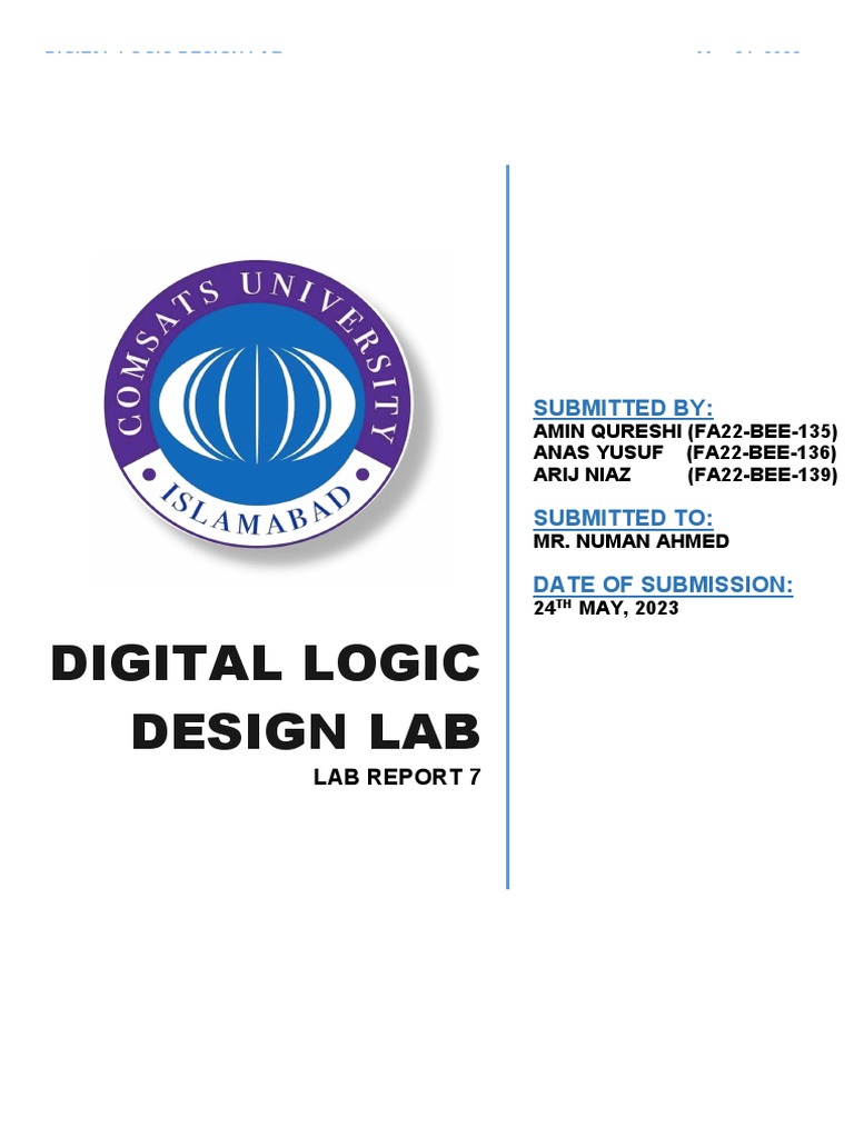DLD LAB REPORT 7 | PDF