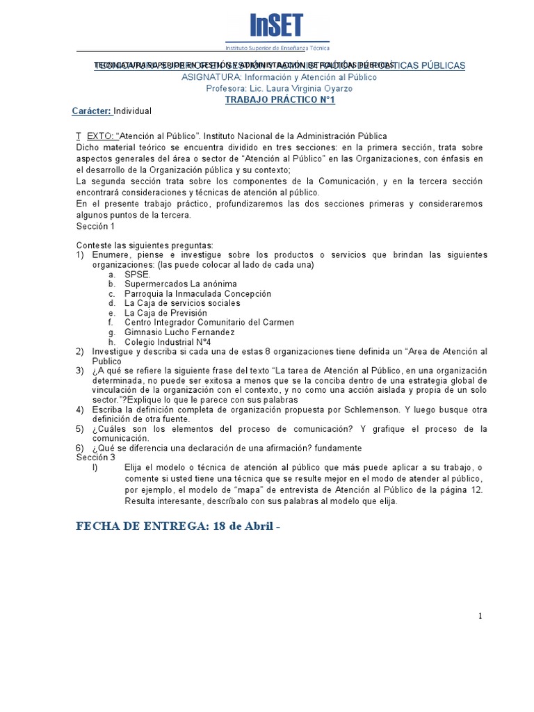 Tpn°1 Iap 2023. | PDF