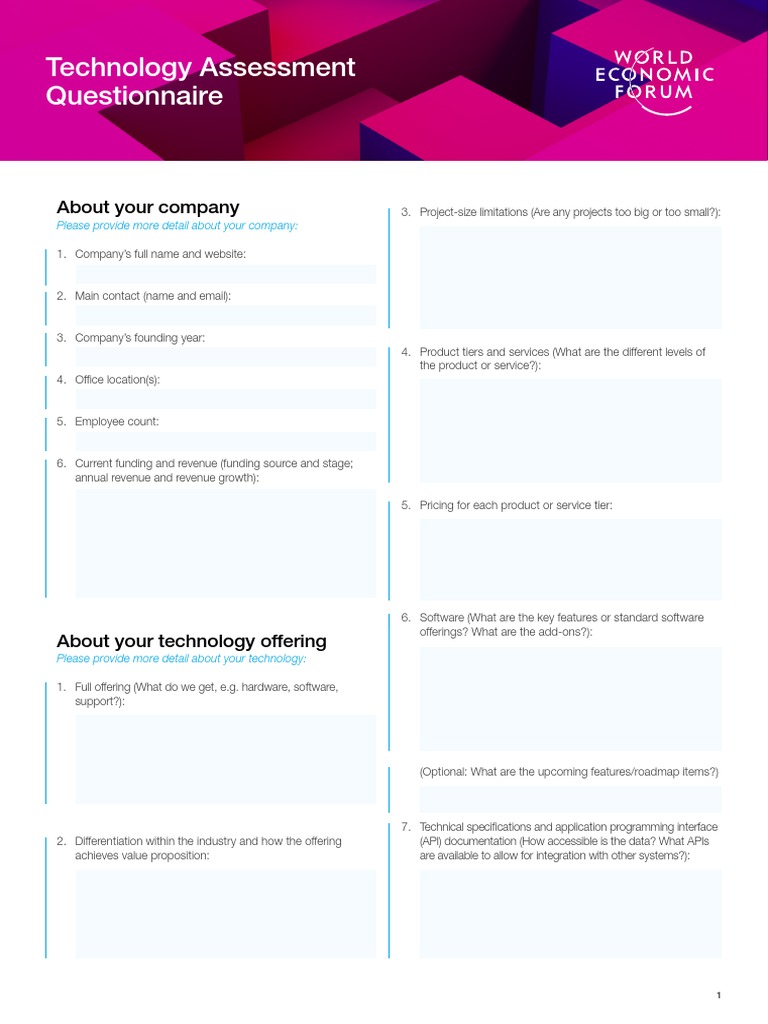 Technology Assessment Questionnaire Guide | PDF | Computer Security ...