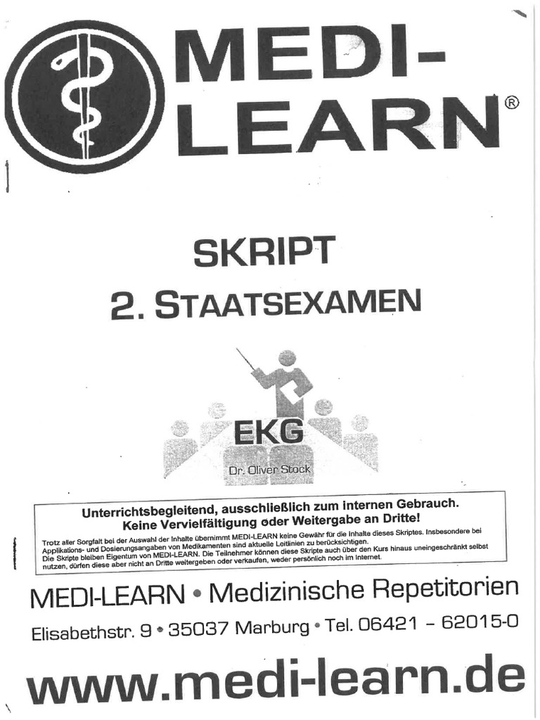 Medilearn Staatsexamen EKG | PDF