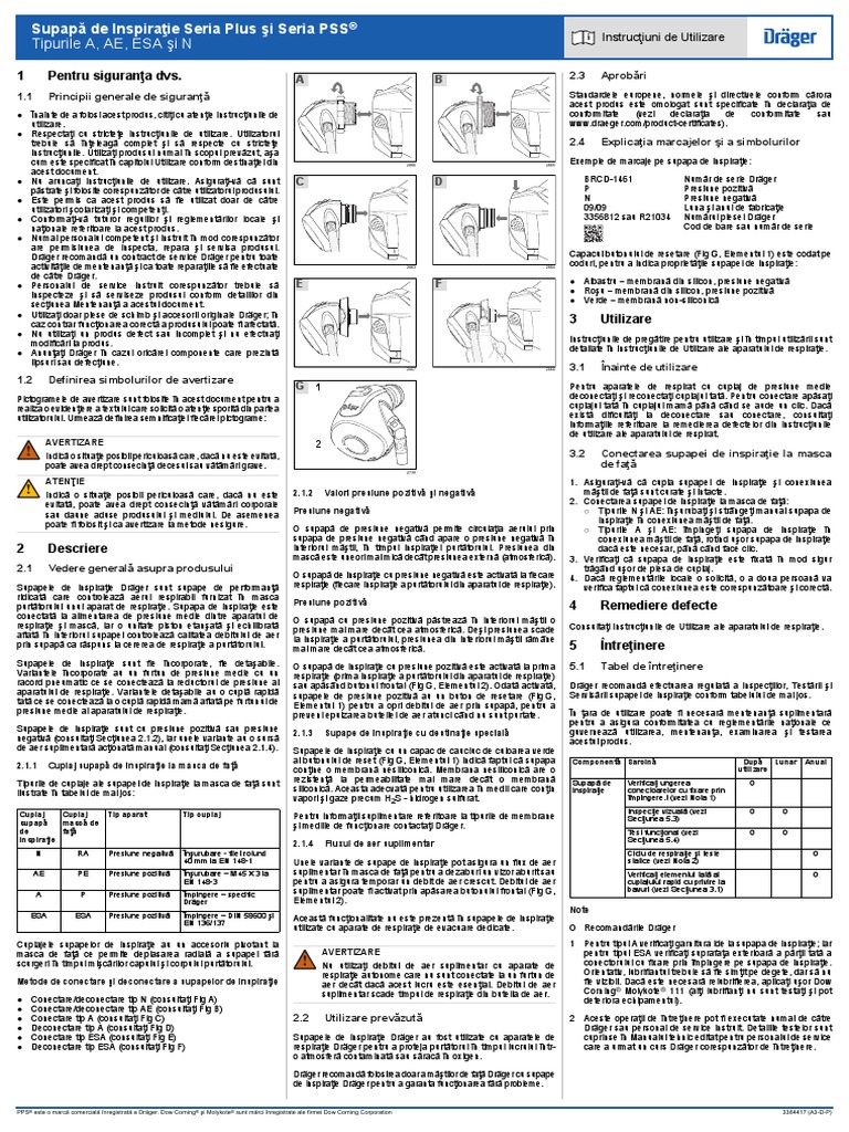 IfU Lung Demand Valves PSS Plus Series 3364417 | PDF