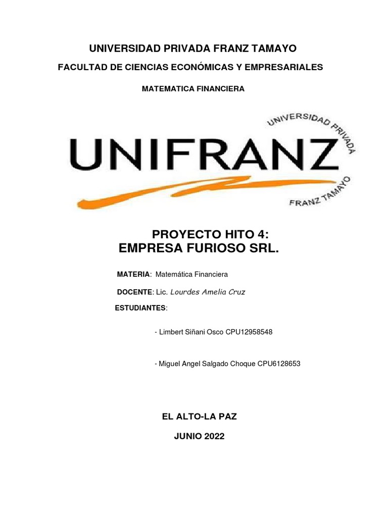 Proyecto Hito 5-Limbert Siñani Osco | PDF