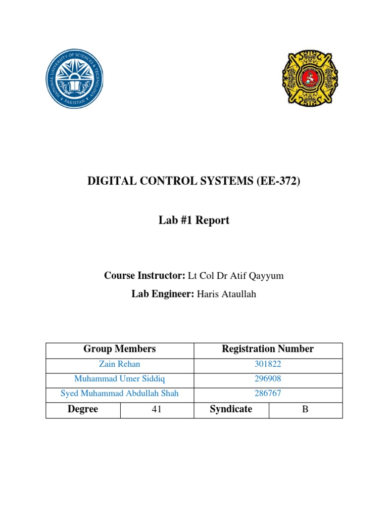 DCS Lab 1 Report | PDF | Control Theory | Discrete Time And Continuous Time