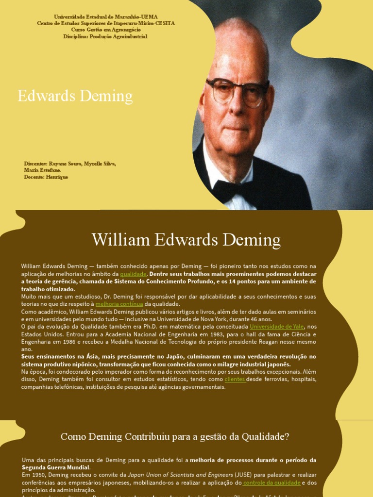Edward Deming | PDF | Qualidade (negócios) | Business