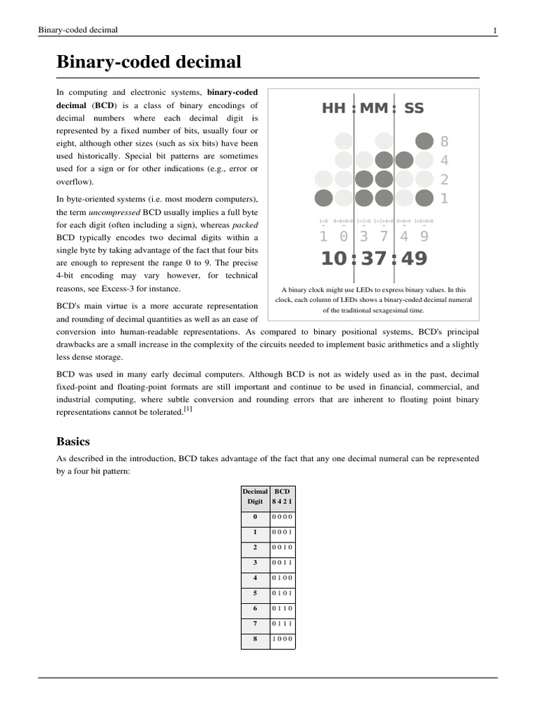 Binary-Coded Decimal | Download Free PDF | Binary Coded Decimal | Theory Of Computation