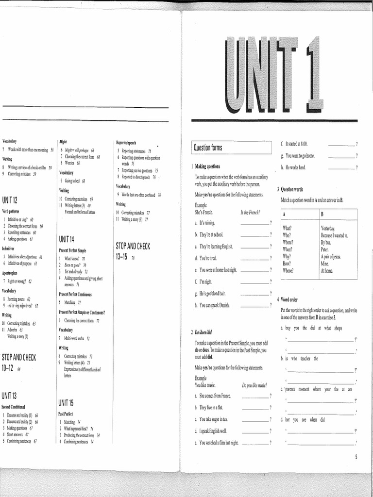 Headway Pre-Interm Exercises | PDF