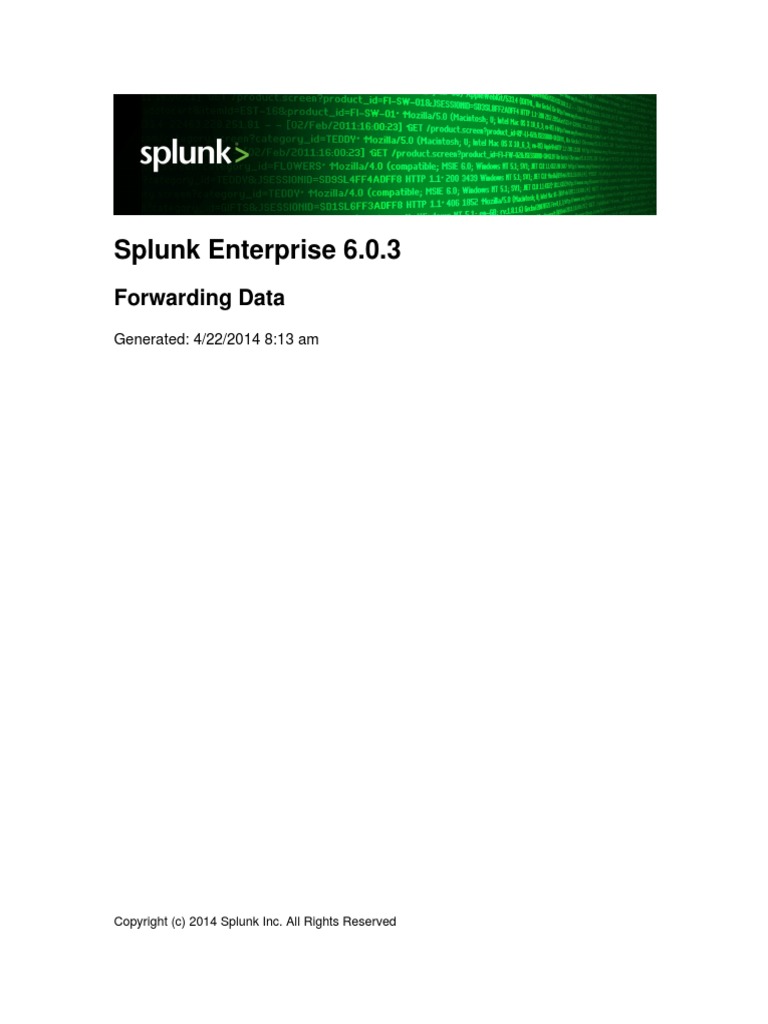 Splunk 6.0.3 Forwarding | PDF