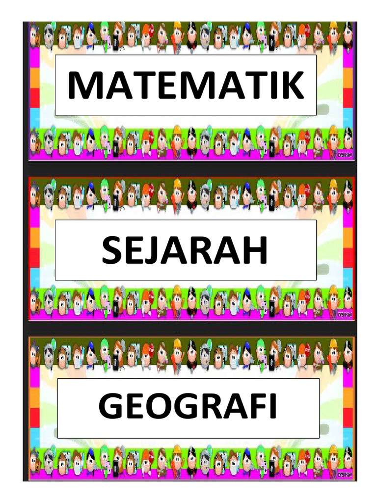 Label Mata Pelajaran | PDF