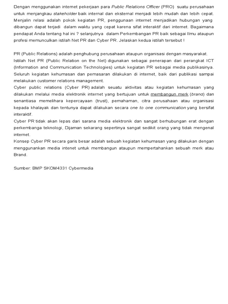 Diskusi 6 Cyber Media | PDF | Bisnis | Komputer