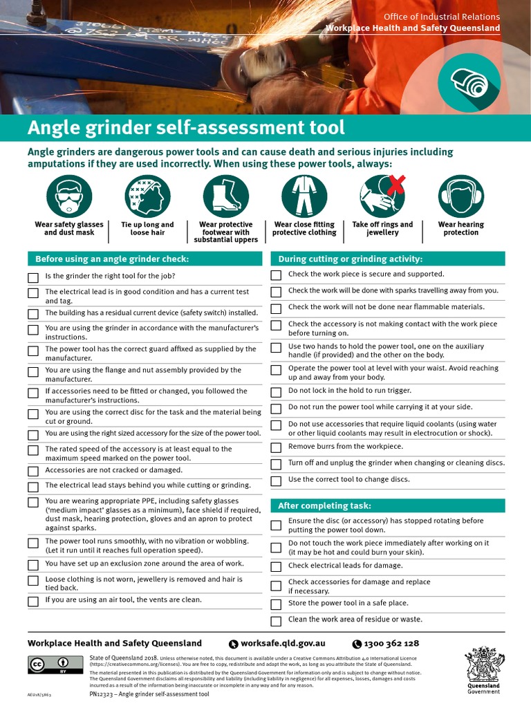 Angle Grinder Self Assessment Tool | PDF