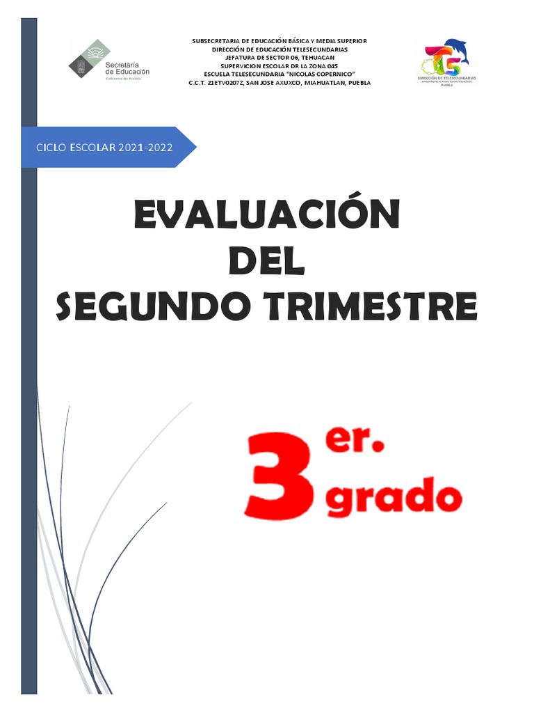 Evaluación Del Segundo Trimestre | PDF