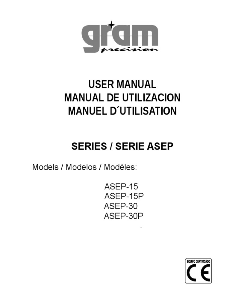 ASEP Balance User Manual Guide | PDF