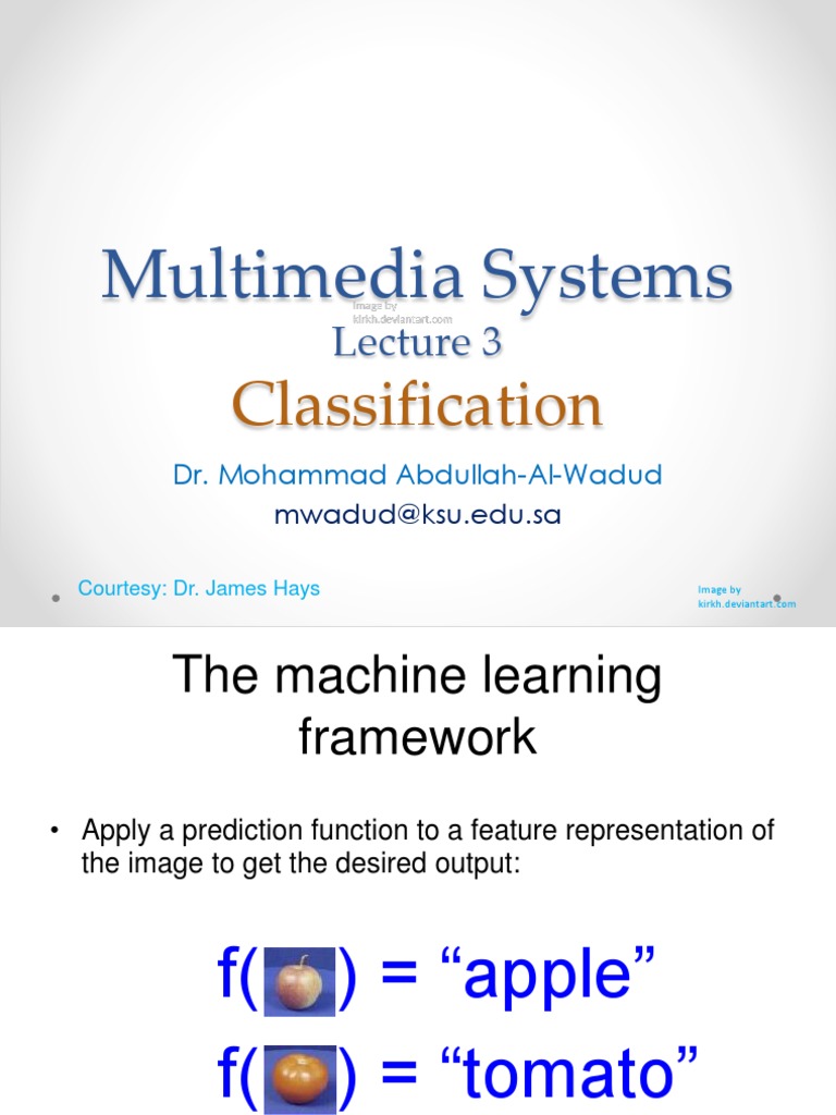 Swe622 Lecture 3 Classification Pdf Support Vector Machine Statistical Classification