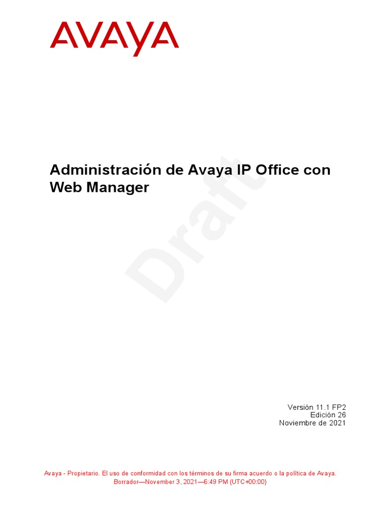 Administración de Avaya IP Office 11.1 | PDF | Software | Grupo de computadoras