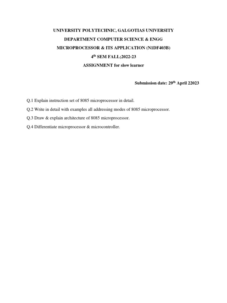 Assignment for Slow Learners | PDF