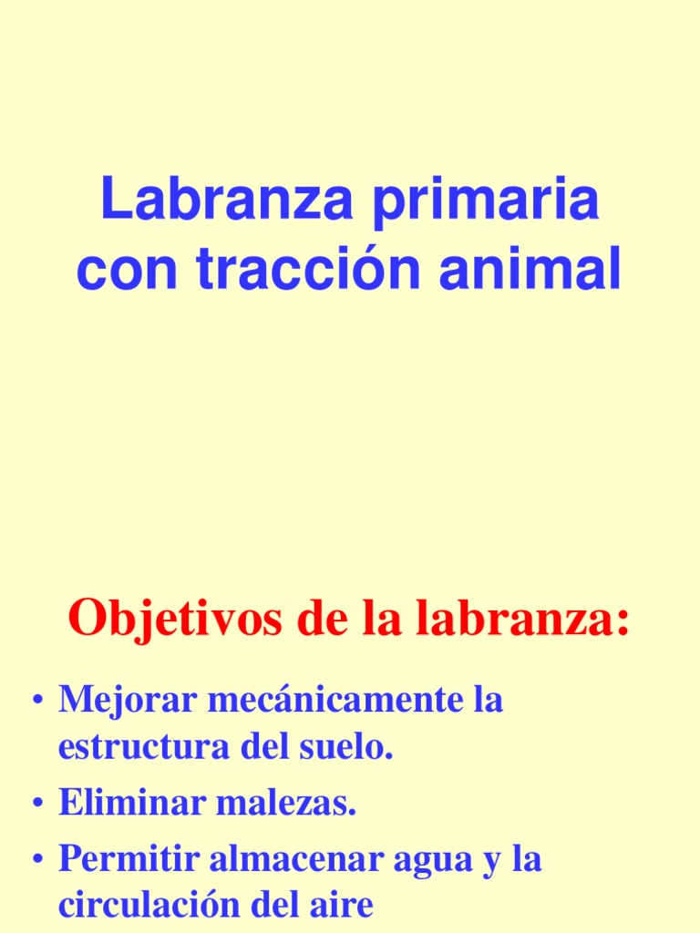 TEMA 5. Labranza primaria PDF | PDF
