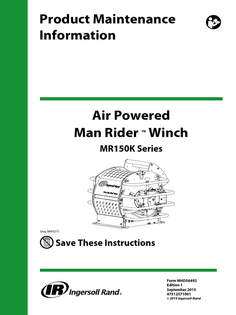 801 I.1.3 Man Rider Winch Product Maintenance Information | PDF