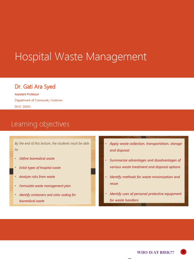 Effective Hospital Waste Management Guide | PDF | Waste Management | Waste
