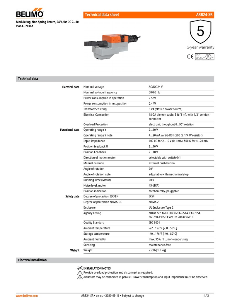 ARB24-SR Datasheet | PDF | Power Supply | Electric Motor