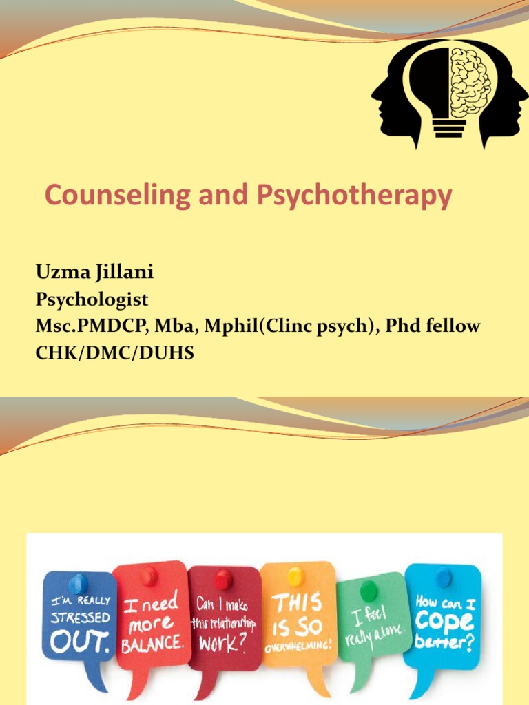 Counseling and Psychotherapy-1 | PDF | Psychotherapy | Behavioural Sciences