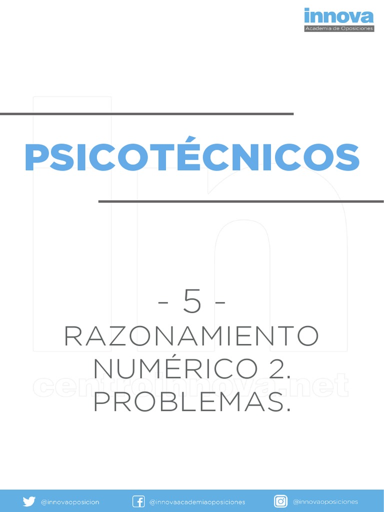 Razonamiento Numérico 2. Problemas | PDF