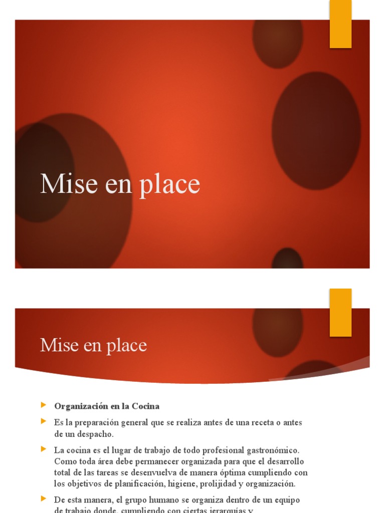 Mise en Place | PDF