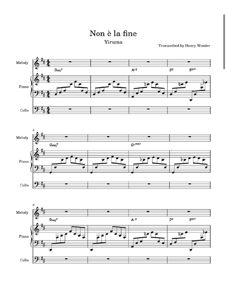Yiruma - Non È La Fin | PDF