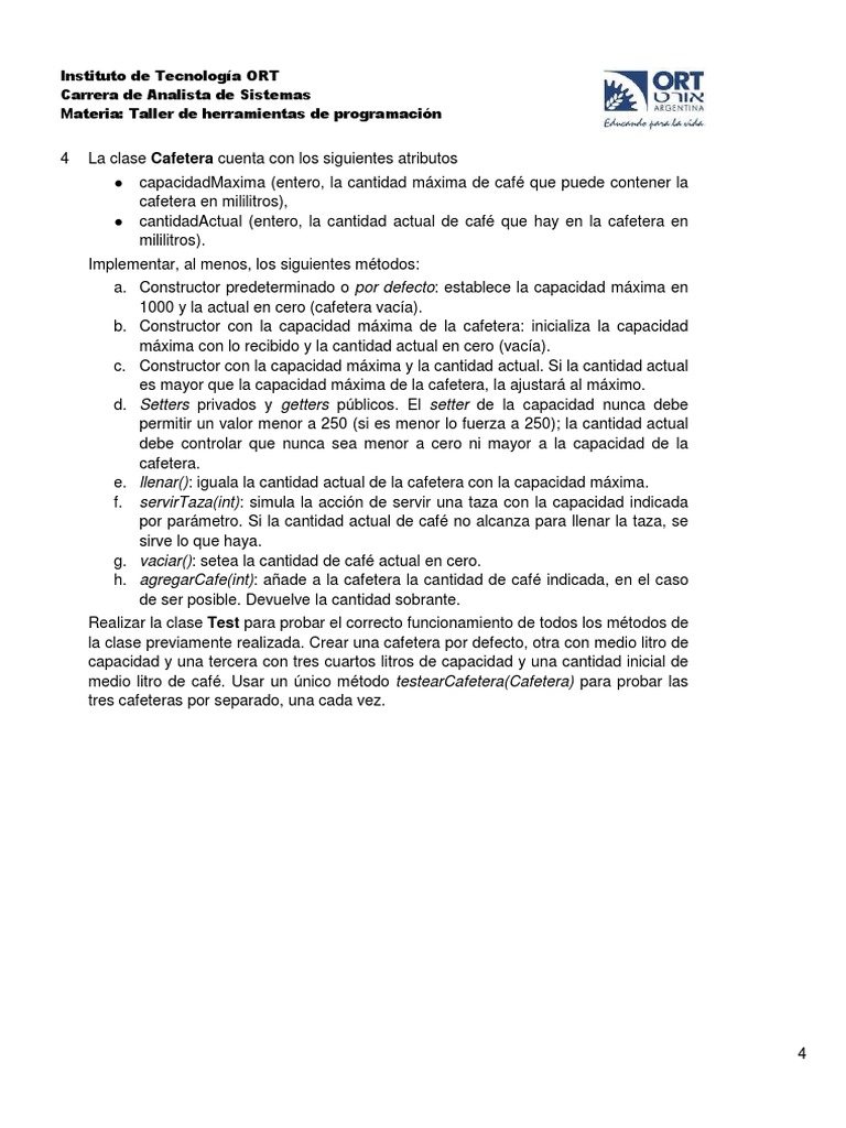 Ejercicio Cafetera | PDF