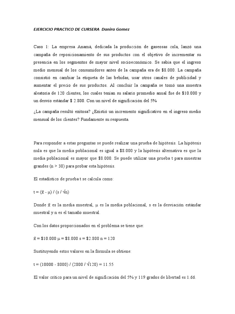 Ejercicio Practico de Cursera Danira Gomez | PDF