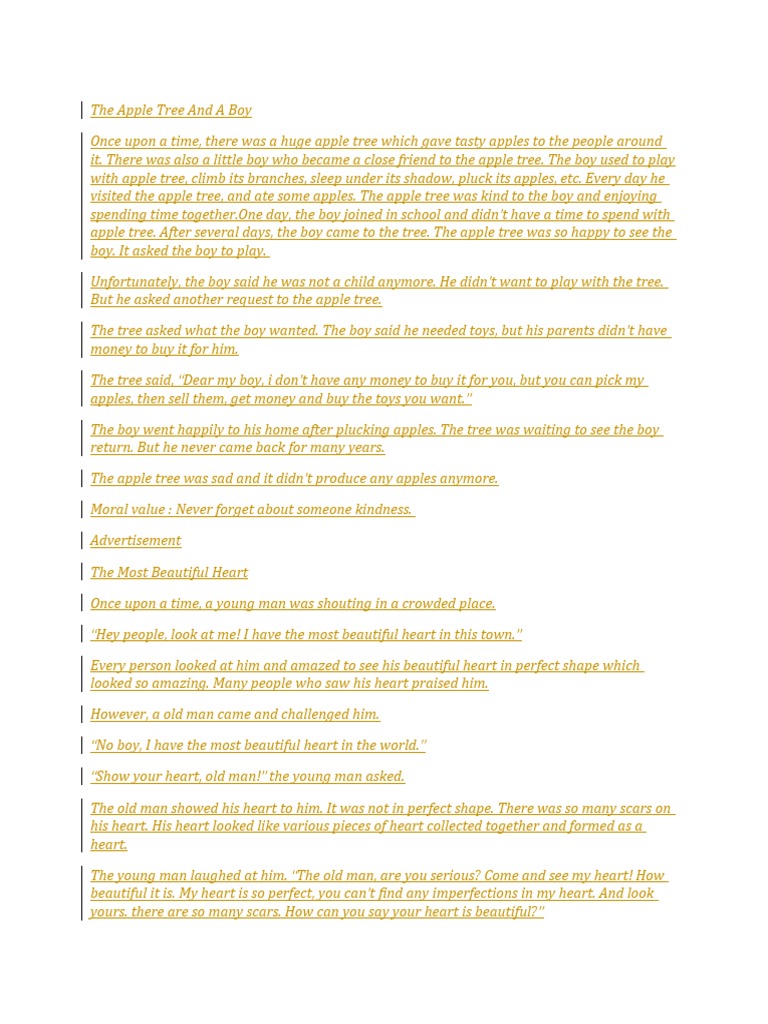 The Apple Tree and A Boy | PDF