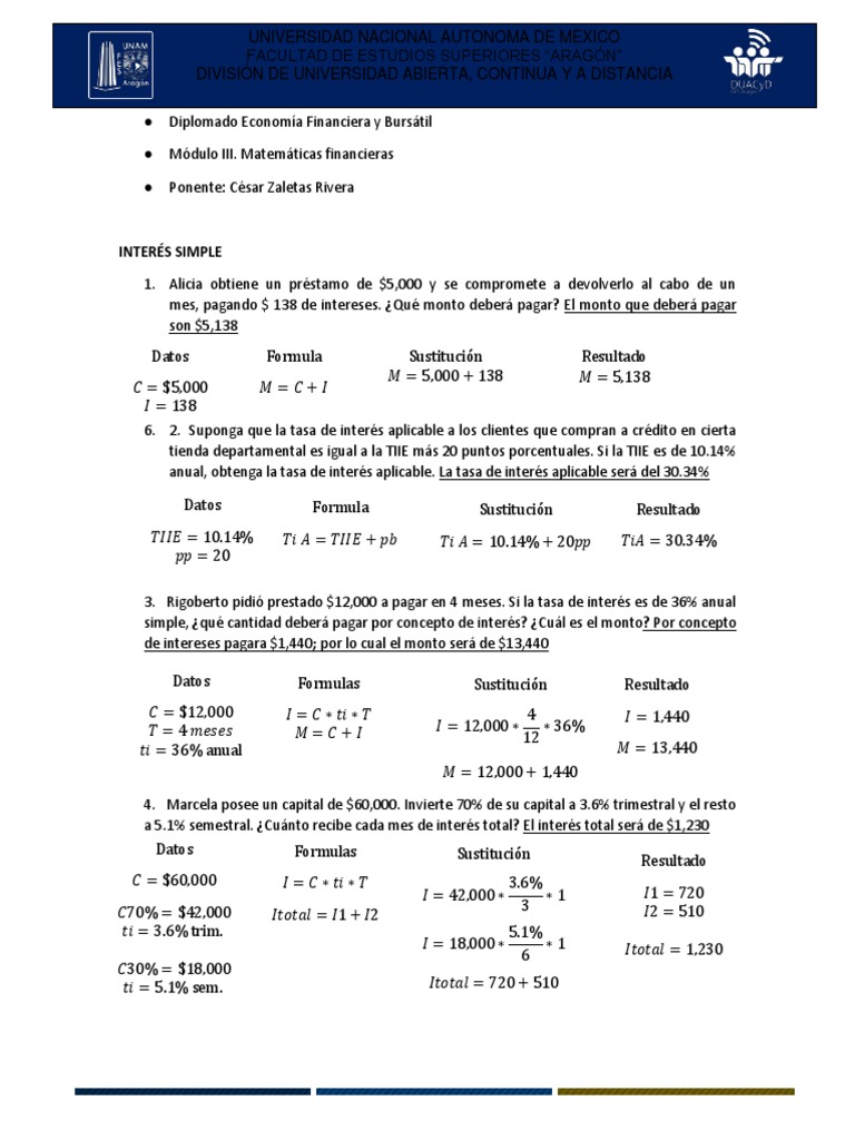 M3.S1. - Tarea 1 | PDF | Interés | Bancos