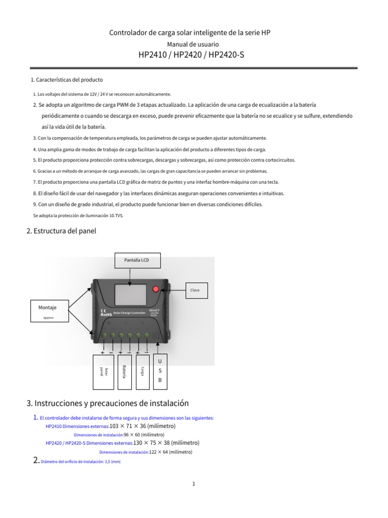 SR HP2410 HP2420 User Manual - En.es | PDF | Pantalla de cristal líquido | Ingenieria Eléctrica