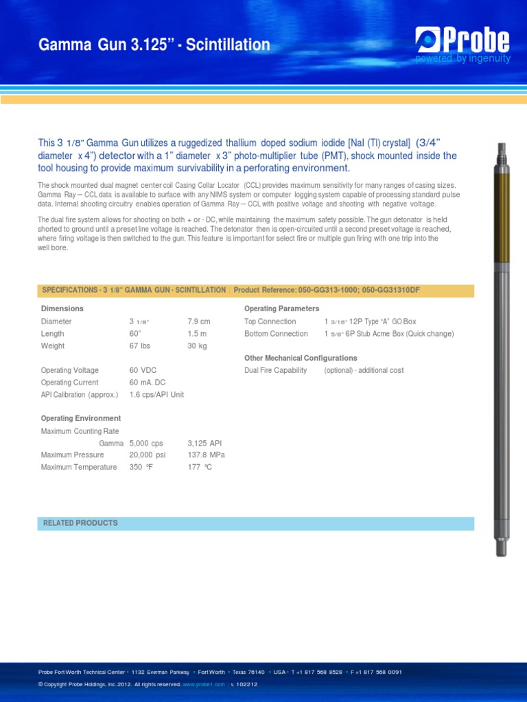 Probe Gamma Gun-Scintillation 3.1-8 | PDF