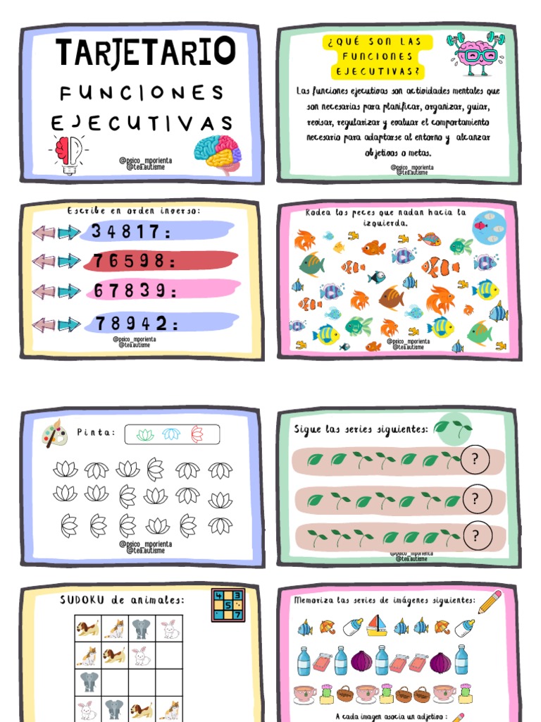 Actividades de funciones ejecutivas para niños | PDF | Ciencia cognitiva
