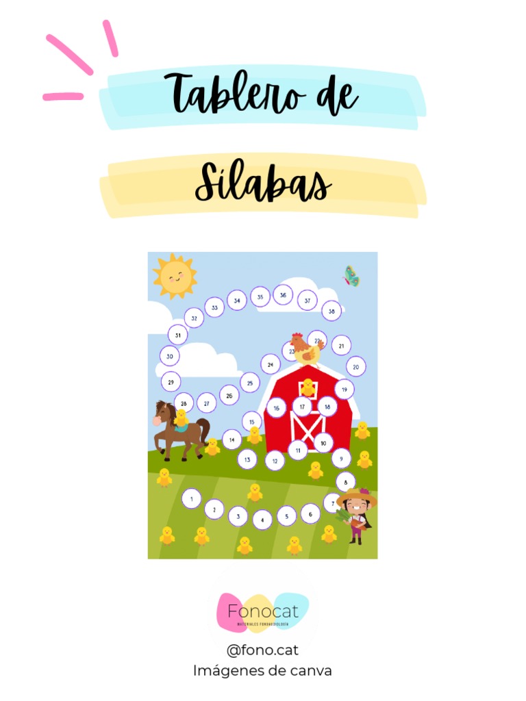 Juego de Sílabas para Niños | PDF | Psicolingüística | Voz humana