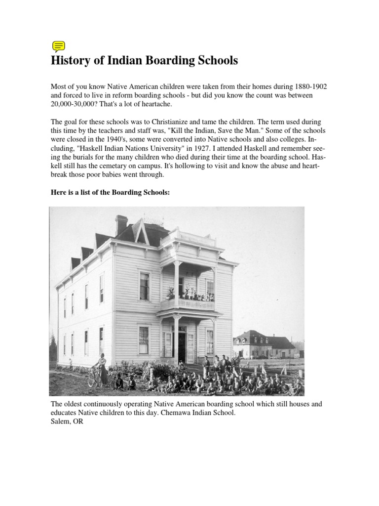 History Indian Boarding Schools | PDF | Indigenous Peoples Of North ...