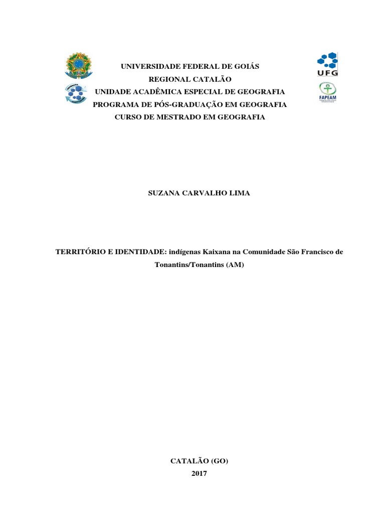 Identidade Kaixana e Território em Tonantins | PDF | Rio | Povos indígenas