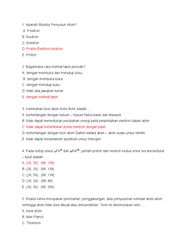 Soal Pts Kimia SMT 2 Kelas X | PDF